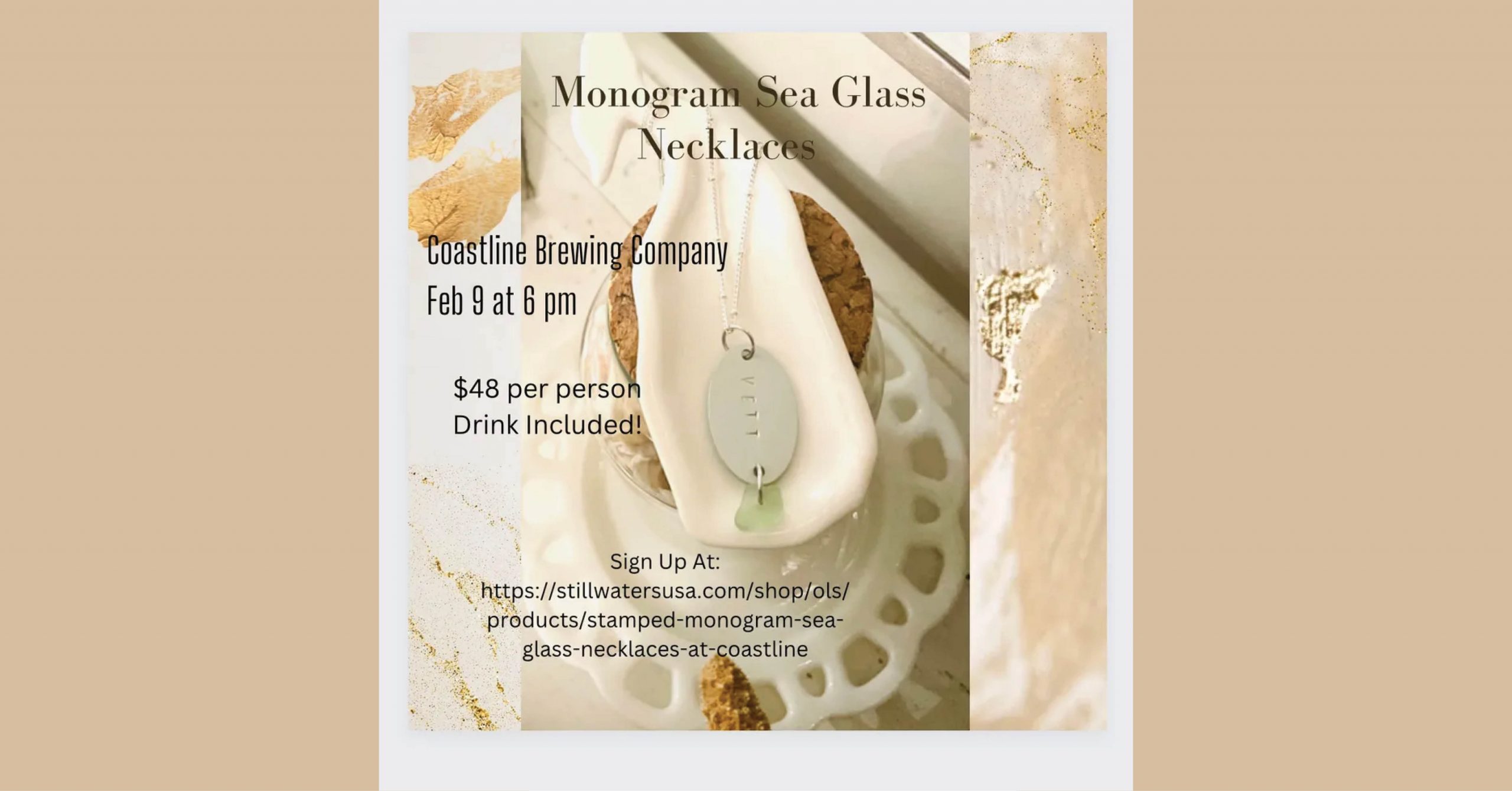 Make your own sea glass necklaces at Coastline Brewing Company ...