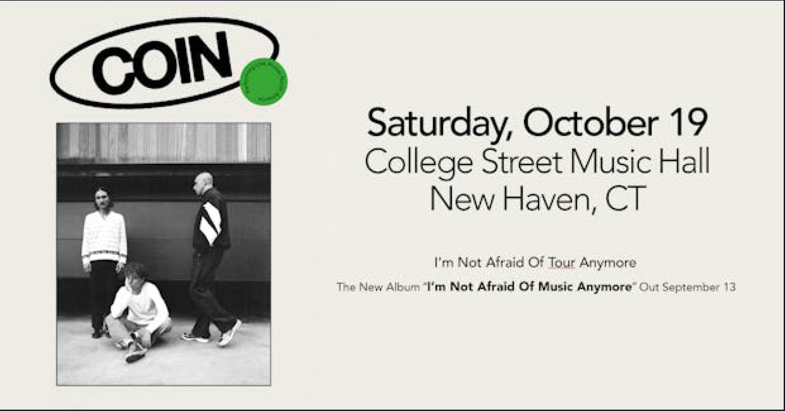 College Street Music Hall Weekly Roundup: Coin and David Kushner ...