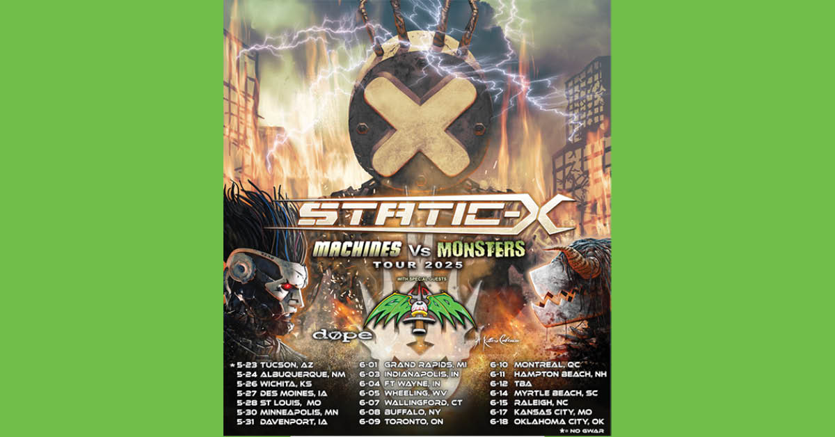 Metal Legends Static-X announced The Machine vs Monsters Tour 2025 with ...